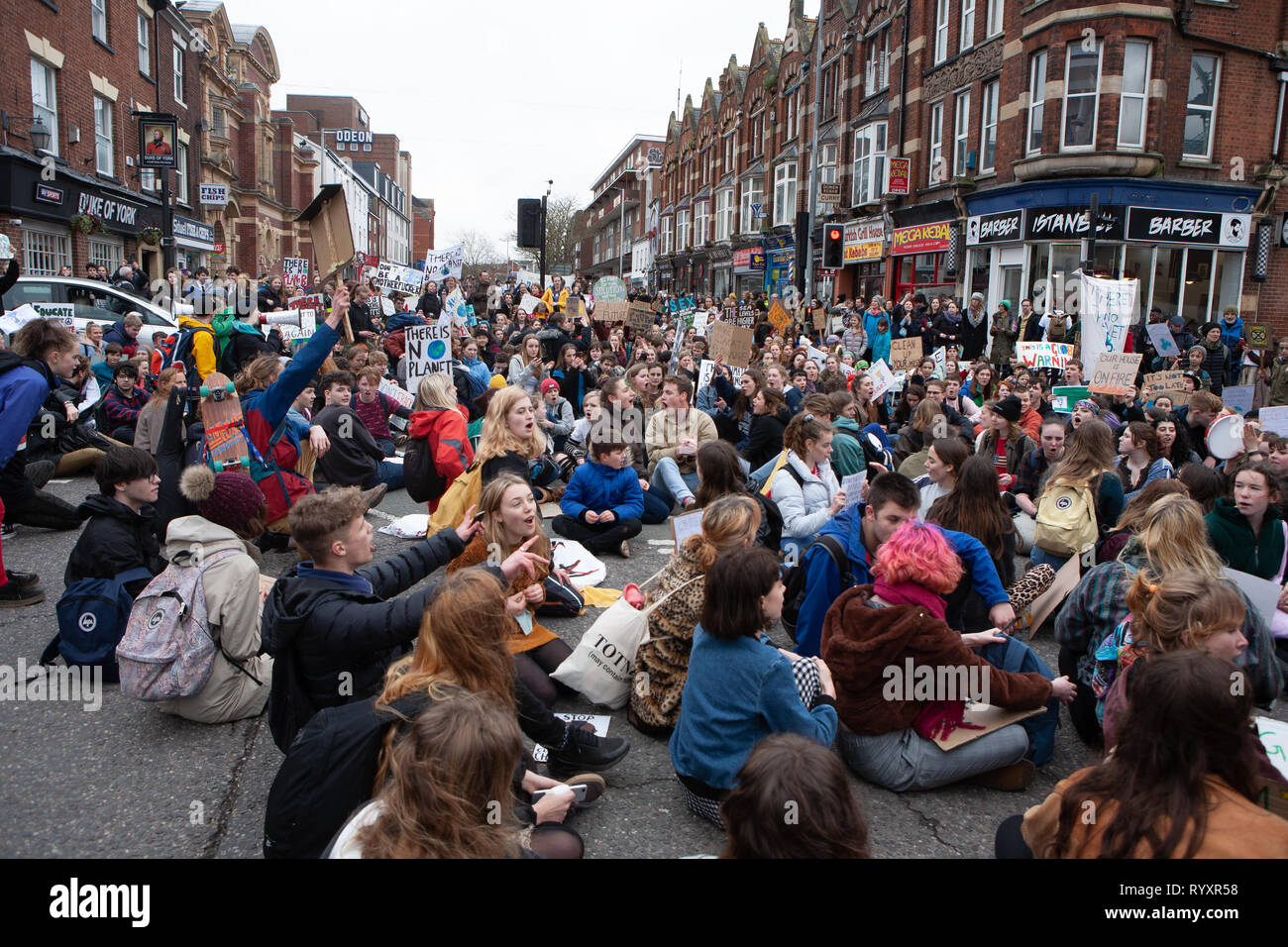 Students from across Devon, UK, come together on a Fridays 4 Future ...
