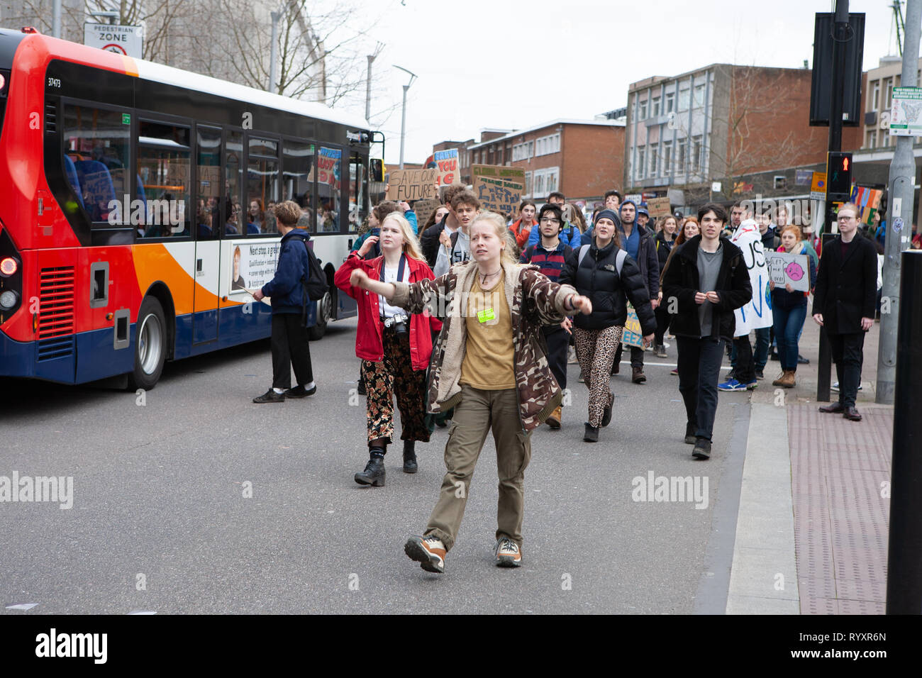 Students from across Devon, UK, come together on a Fridays 4 Future ...