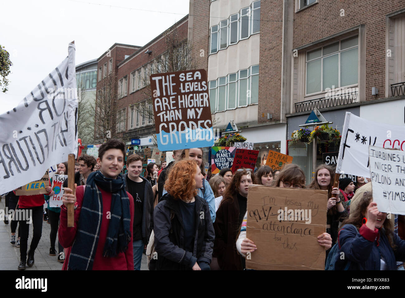 Students from across Devon, UK, come together on a Fridays 4 Future ...