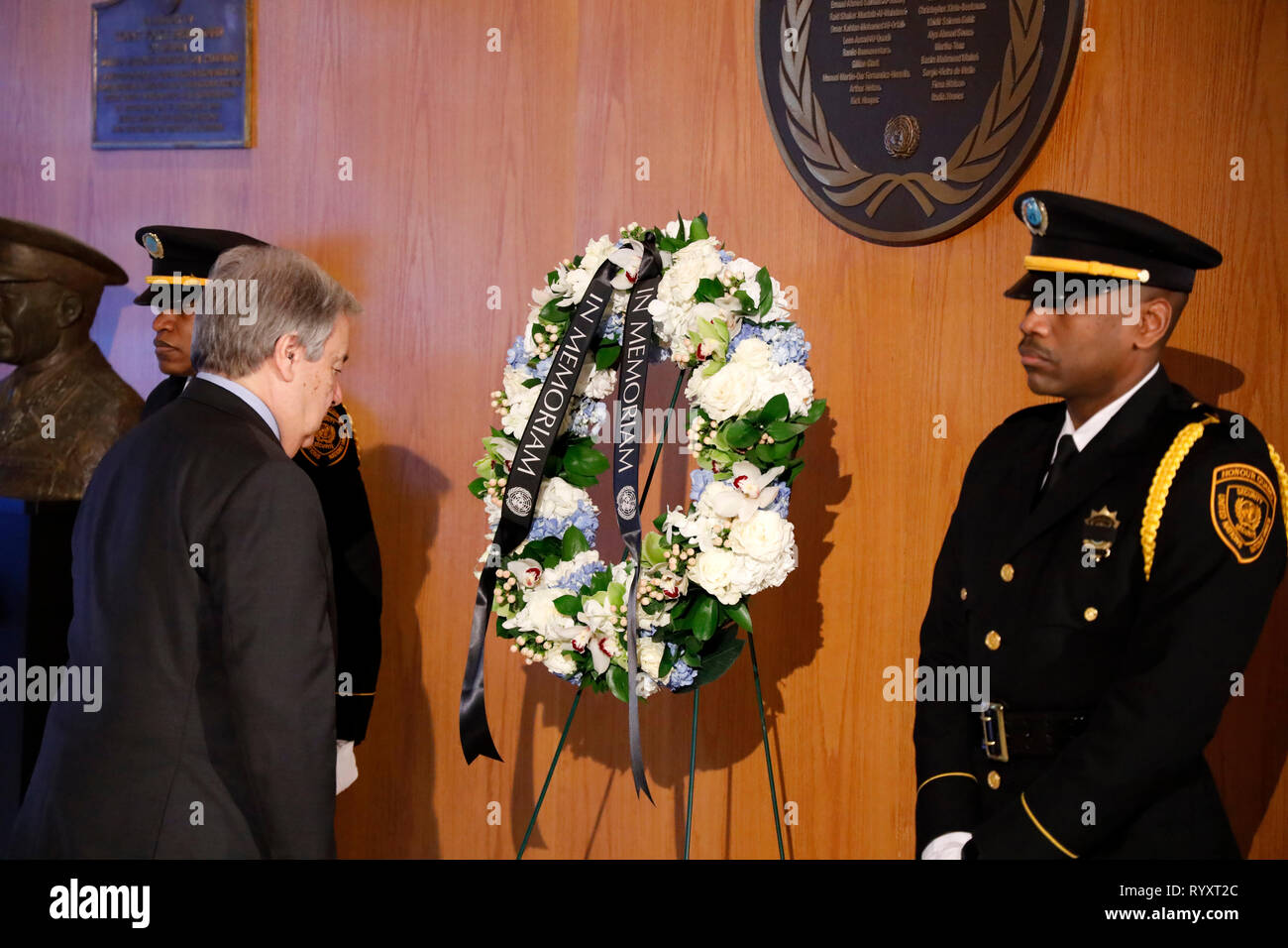 New York, USA. 15th March, 2019. United Nations, Front) attends a ...