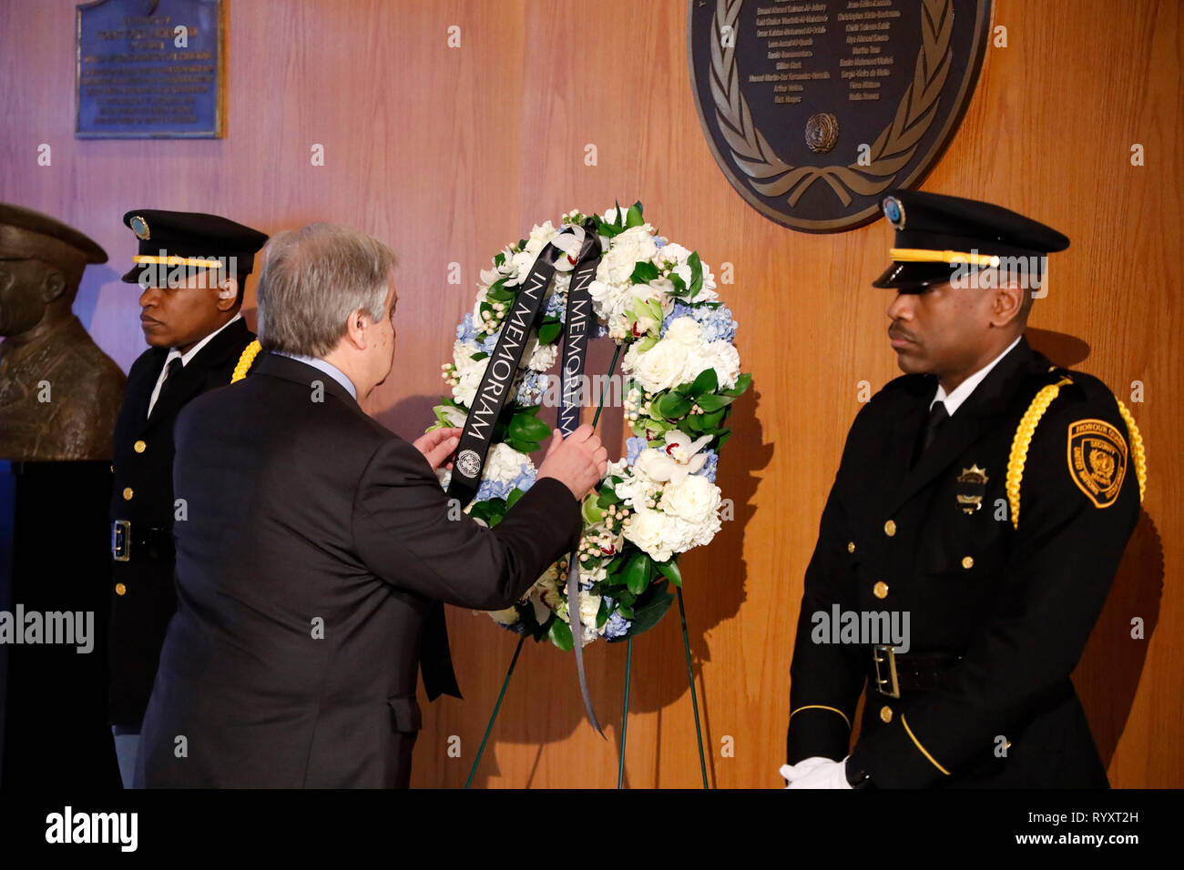 New York, USA. 15th March, 2019. United Nations, Front) attends a ...