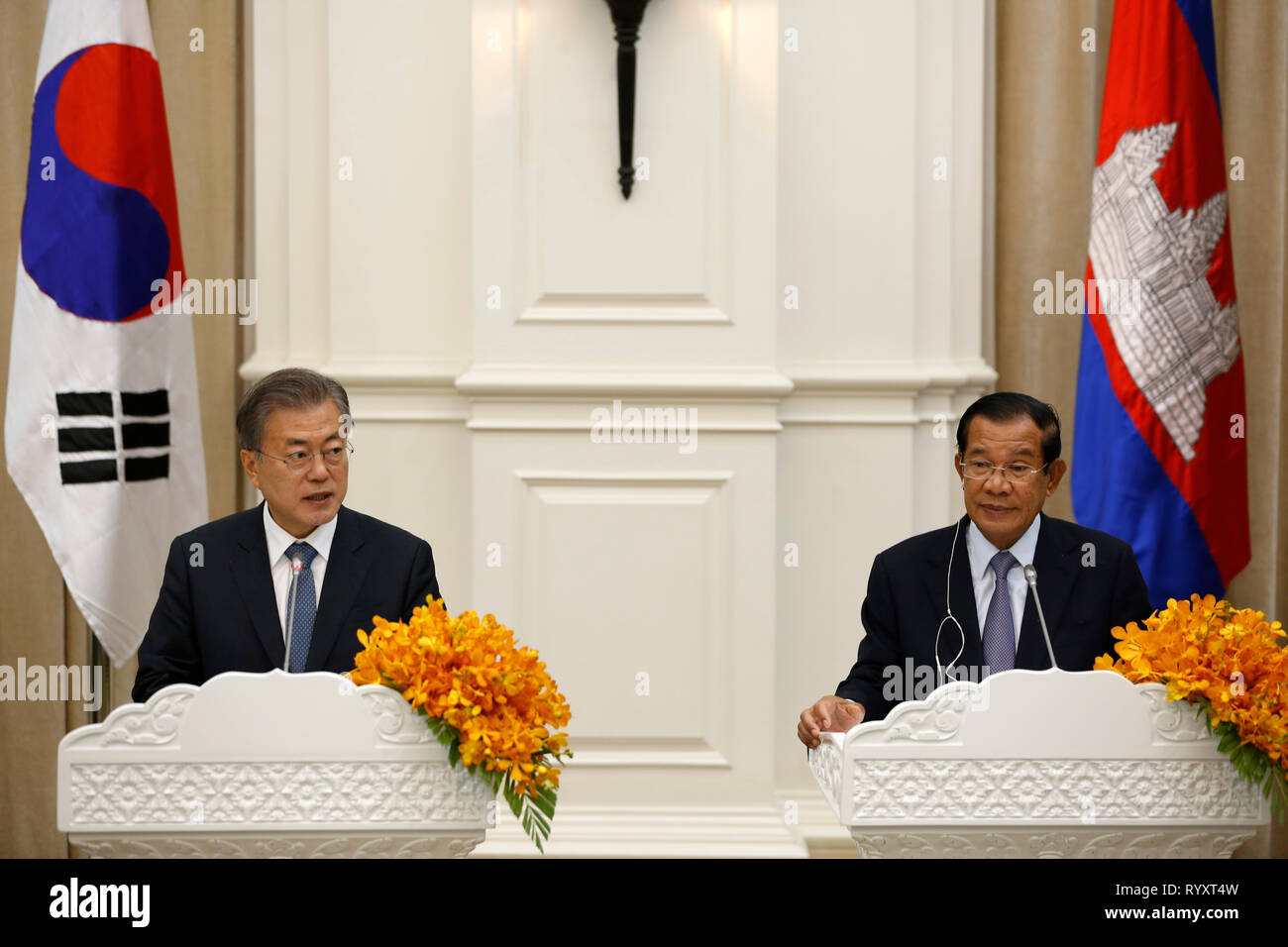Phnom Penh, Cambodia. 15th Mar, 2019. Cambodian Prime Minister Samdech ...