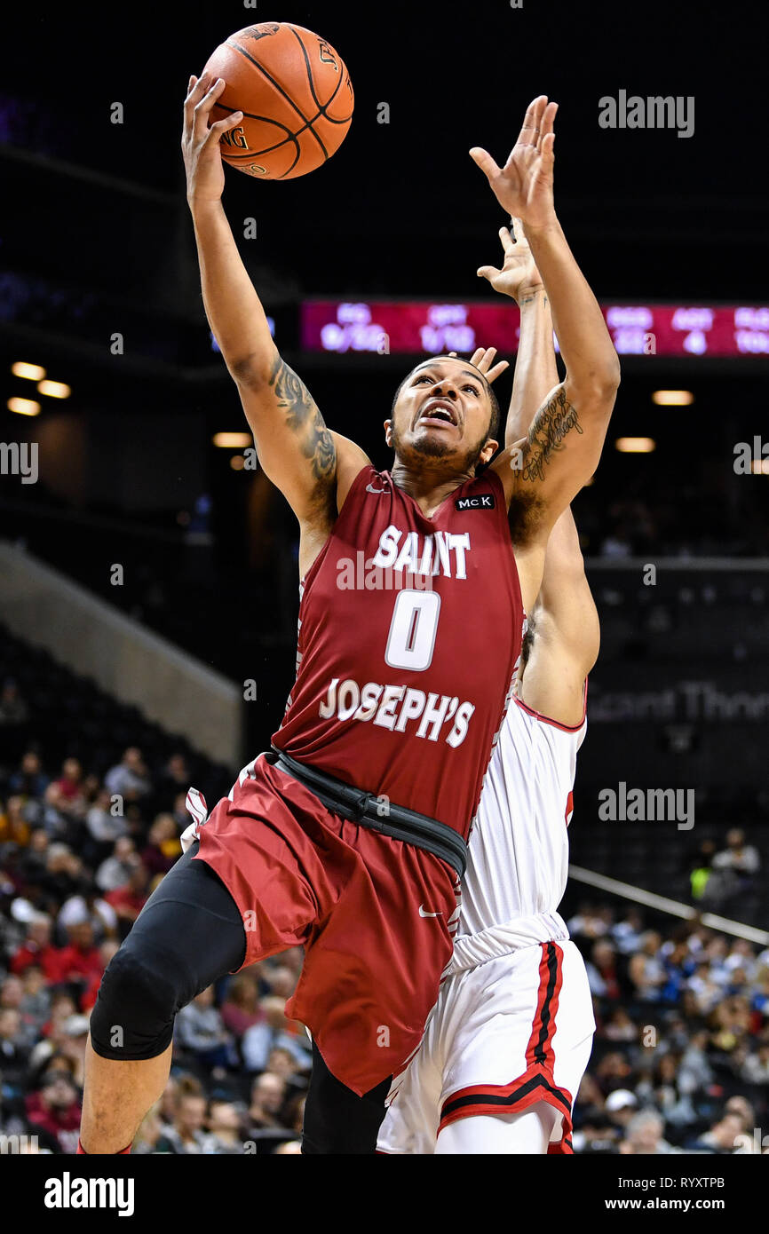 Brooklyn, New York, USA. 15th Mar, 2019. Saint Joseph's Hawks guard ...