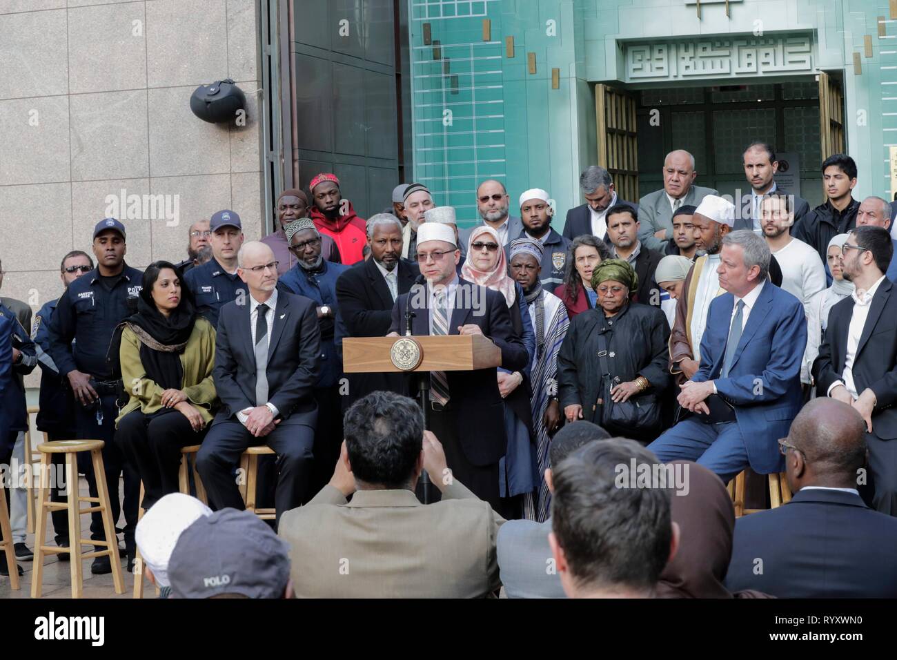 Islamic Cultural Center, New York, USA, March 15, 2019 - Mayor Bill de ...