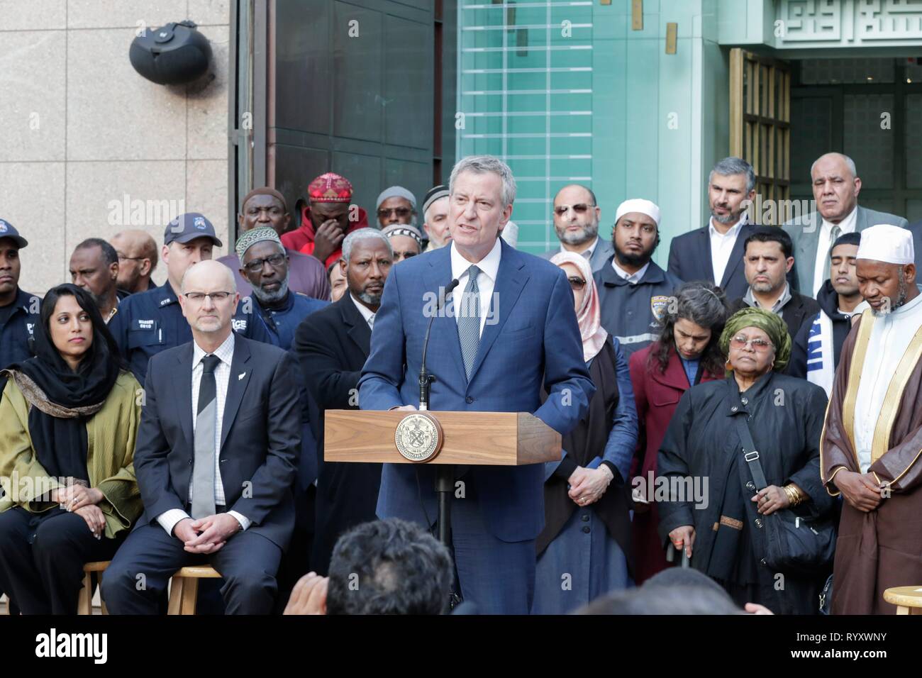 Islamic Cultural Center, New York, USA, March 15, 2019 - Mayor Bill de ...