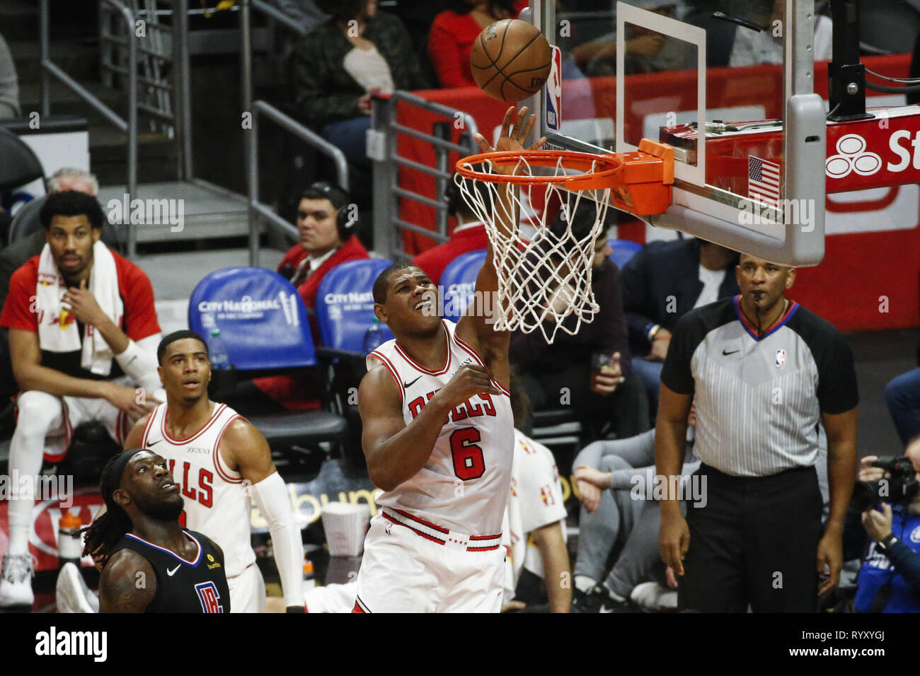 Los Angeles, California, USA. 15th Mar, 2019. Chicago Bulls' Cristiano ...