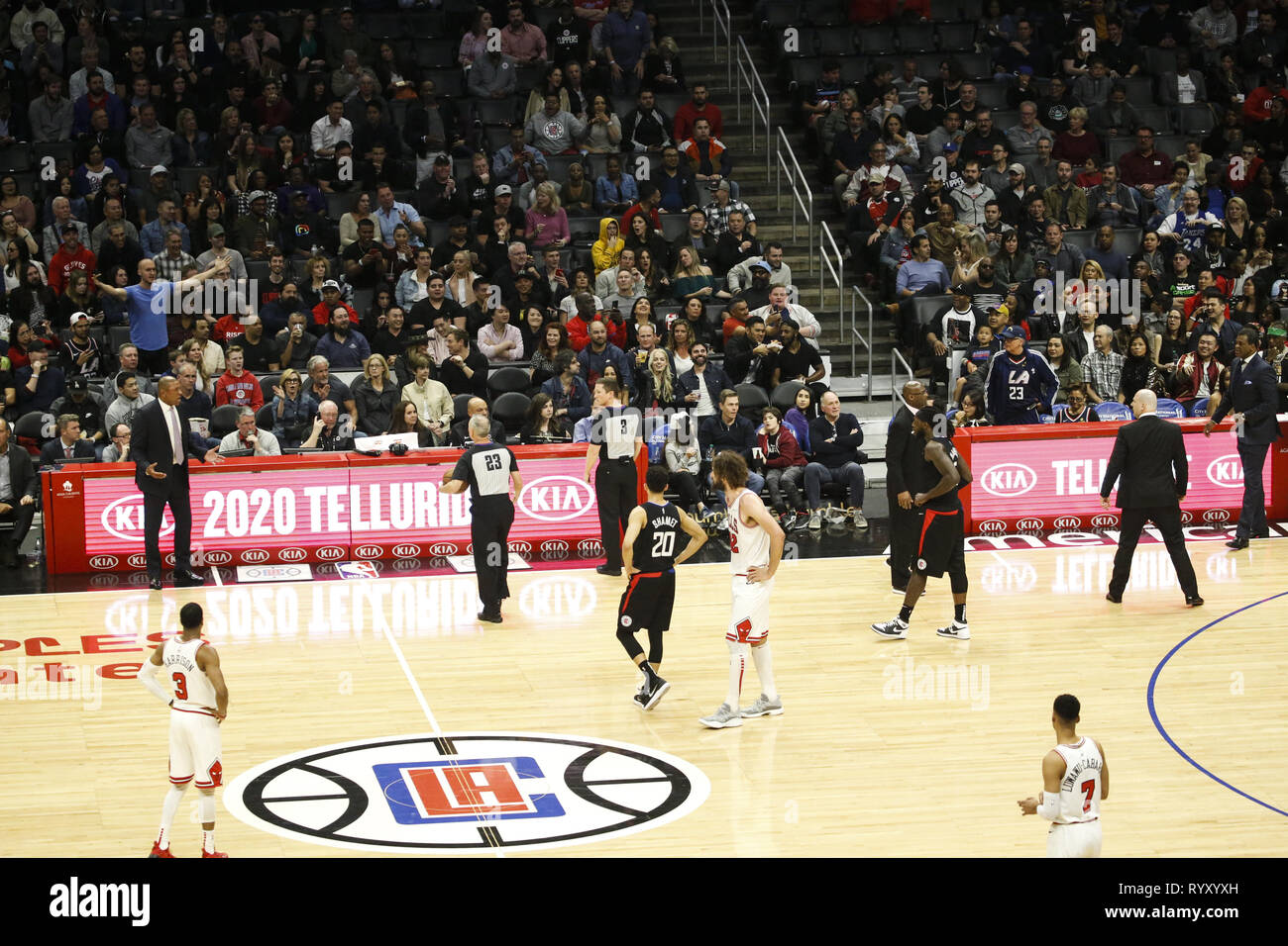 Los Angeles, California, USA. 15th Mar, 2019. Los Angeles Clippers head ...