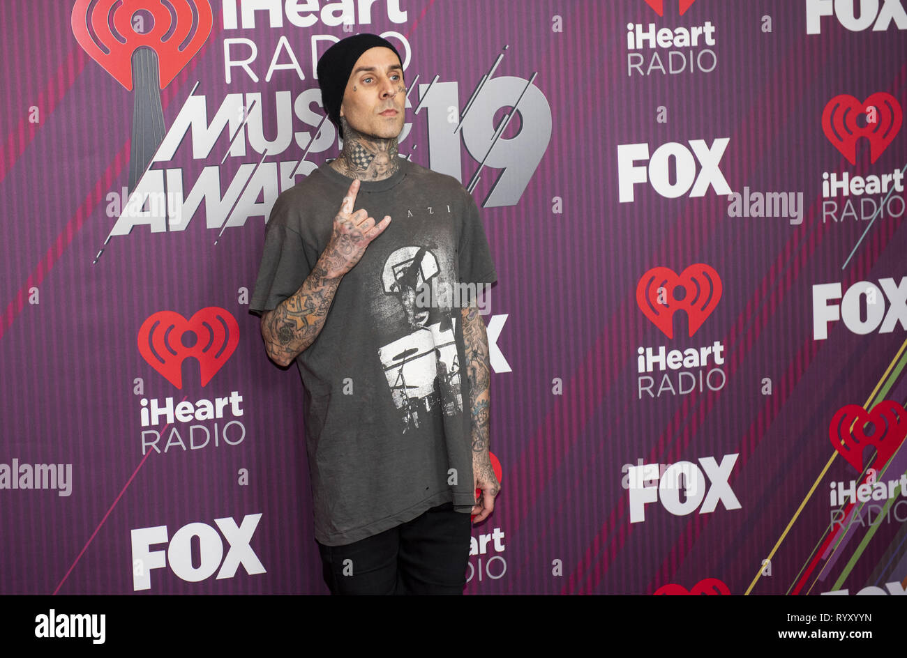 Los Angeles, California, USA. 14th Mar, 2019. TRAVIS BARKER poses in ...
