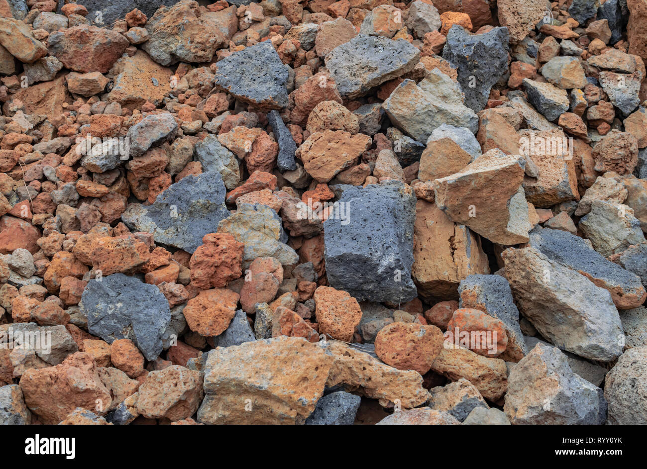 Colorful volcanic rocks texture Stock Photo - Alamy