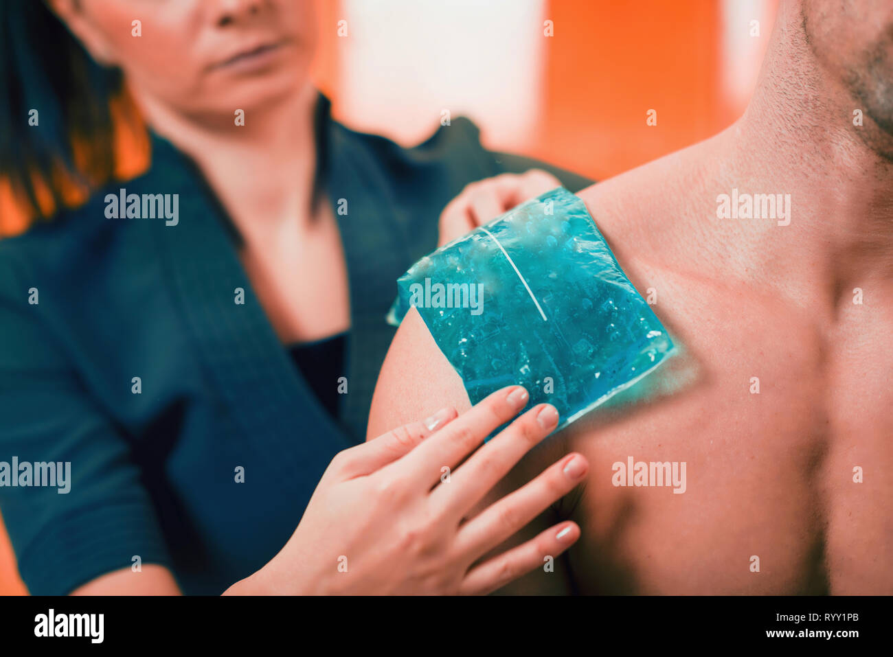 Injured athlete cold pack hi-res stock photography and images - Alamy