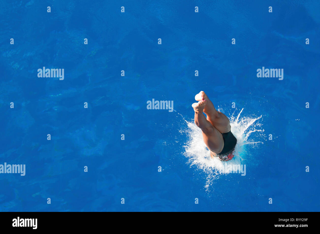 Diving into pool hi-res stock photography and images - Alamy