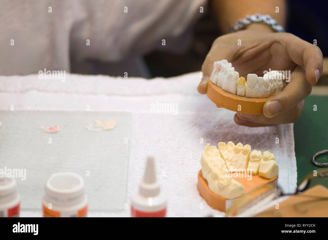 Dental cast creation Stock Photo - Alamy