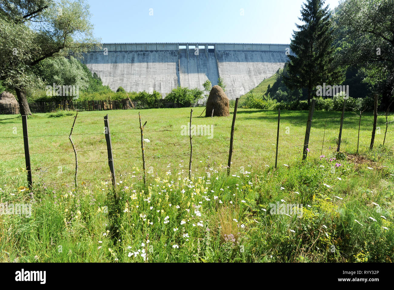 Lacul Izvorul Muntelui (Lake Bicaz) and Bicaz Dam in Bicaz, Romania ...