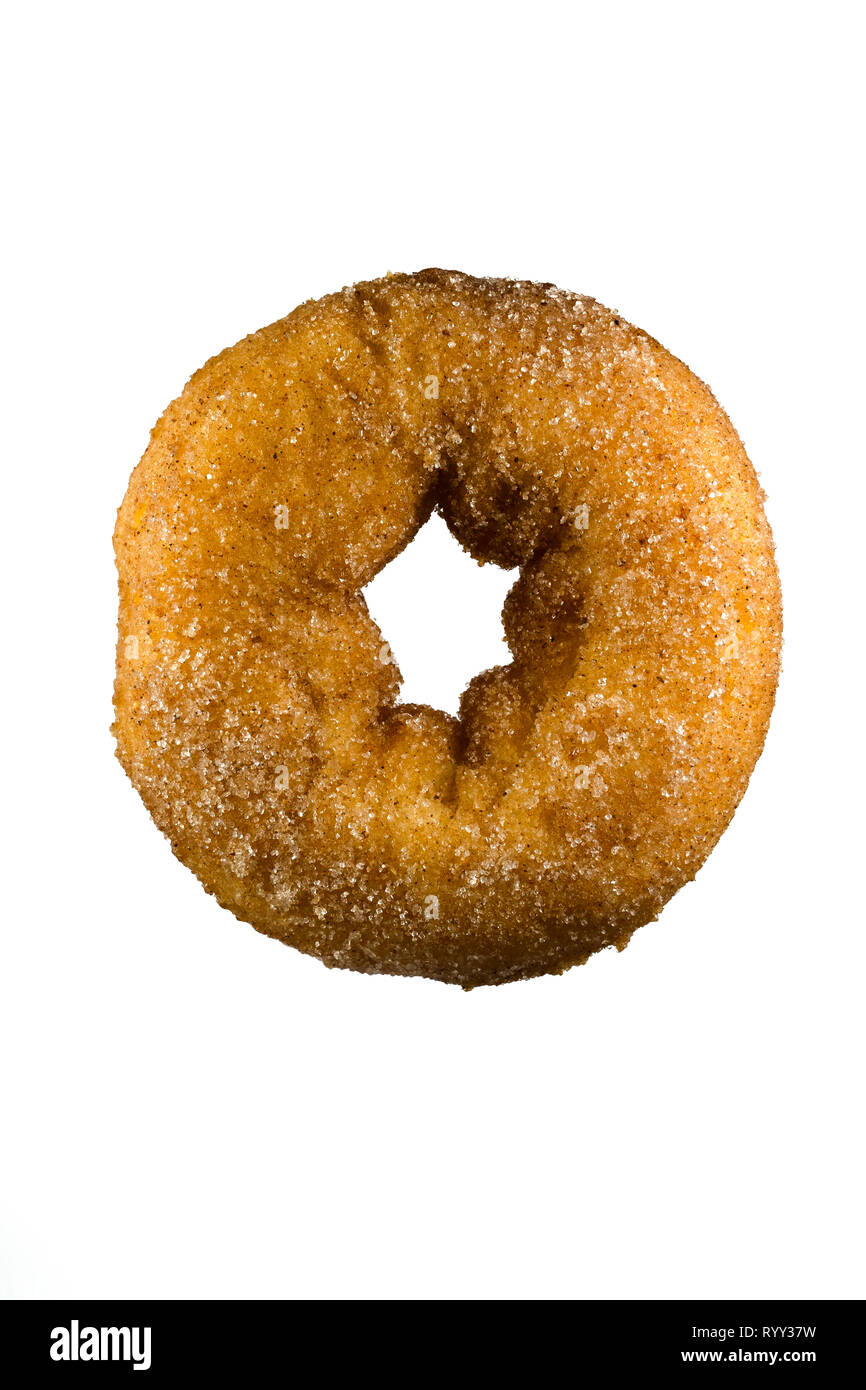 Doughnut closeup, centred on white backhground Stock Photo - Alamy