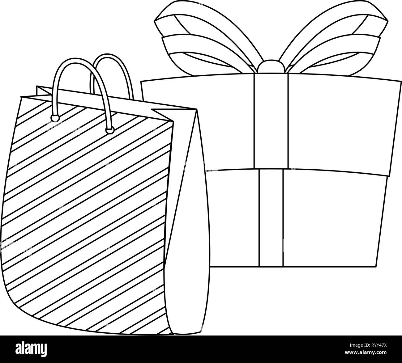 christmas gift box and holly berry vector illustration Stock Vector ...