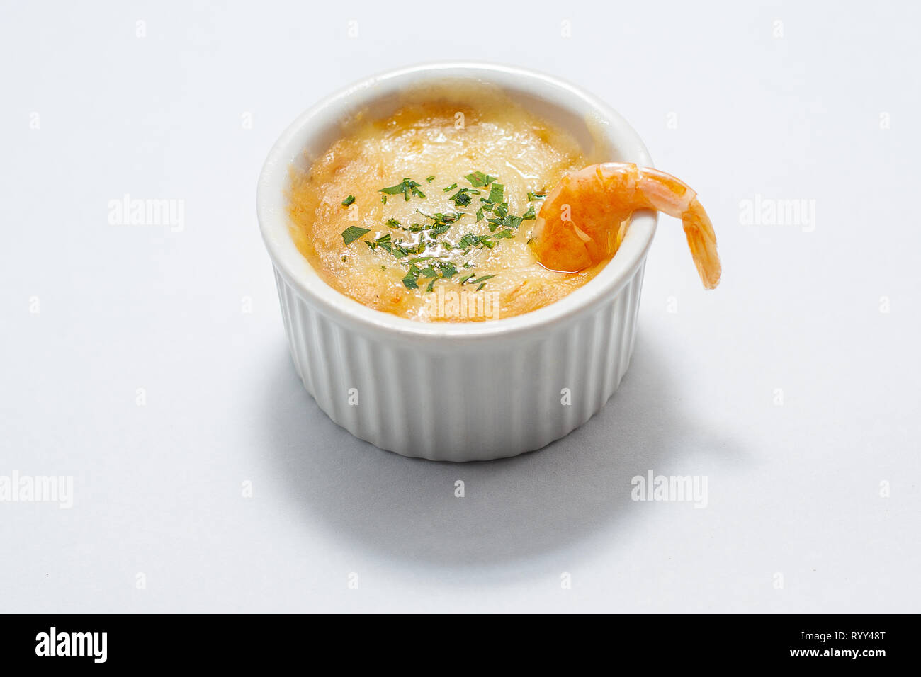 Shrimp cream - Small plate - Finger food - Image Stock Photo - Alamy