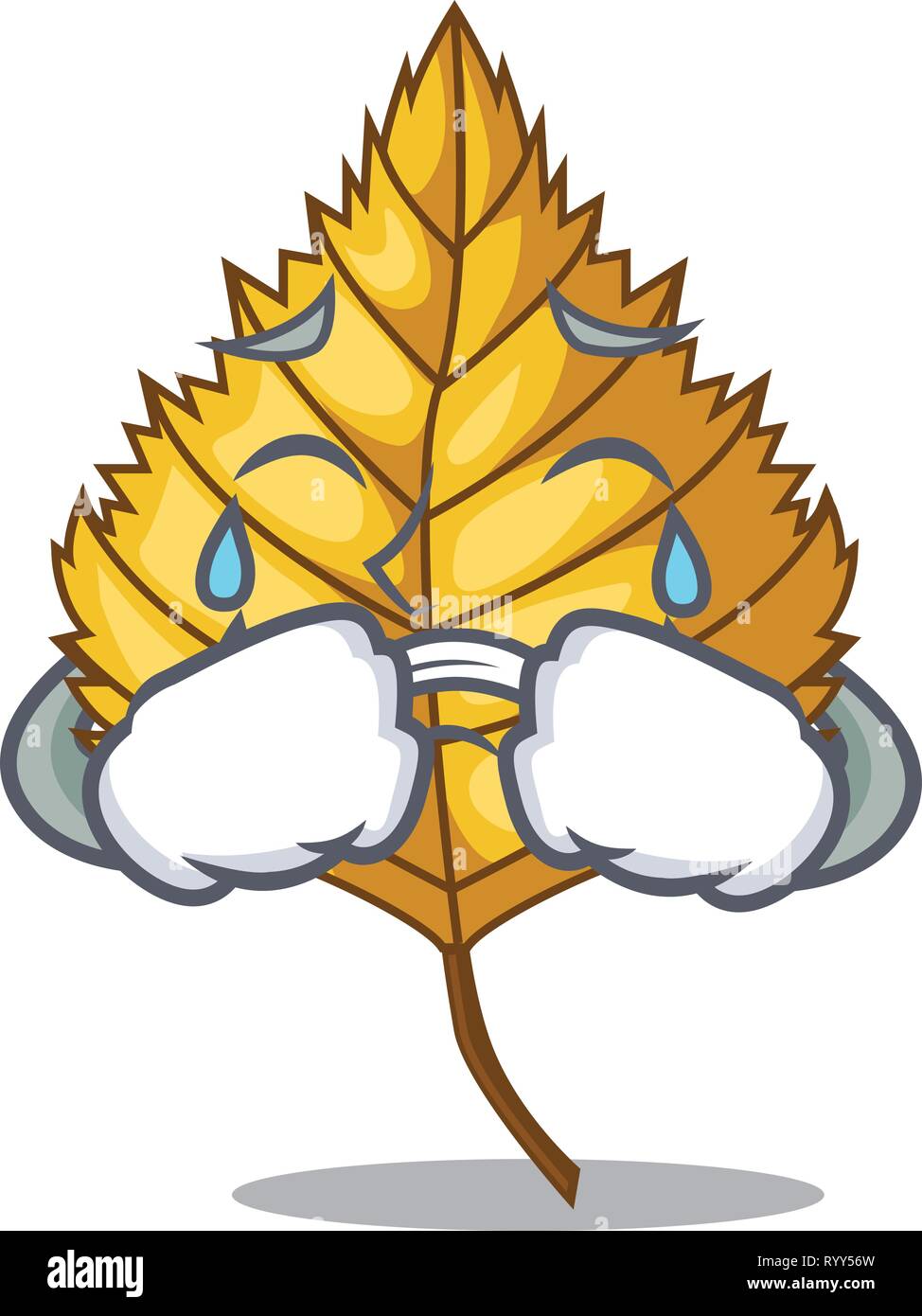 Crying birch leaves spread the cartoon sticks Stock Vector Image & Art ...