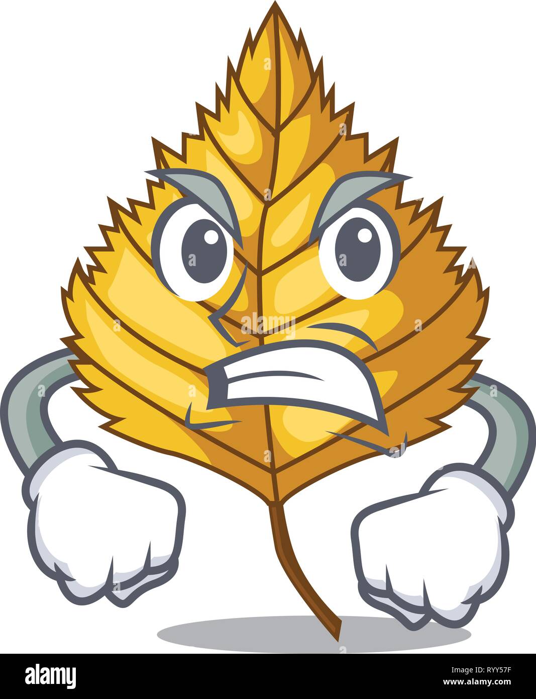 Angry birch leaves spread the cartoon sticks Stock Vector Image & Art ...