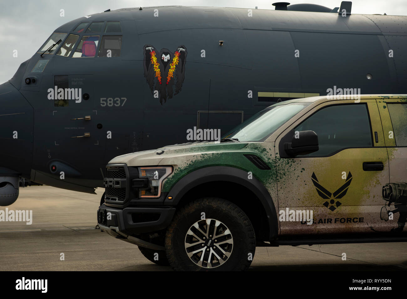 Members of the 330th Recruiting Squadron visit a Block 30 AC-130J ...