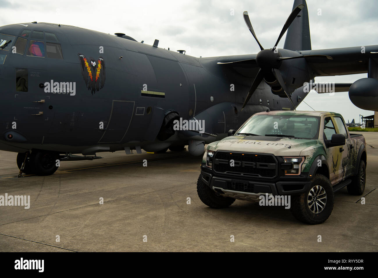 Members of the 330th Recruiting Squadron visit a Block 30 AC-130J ...
