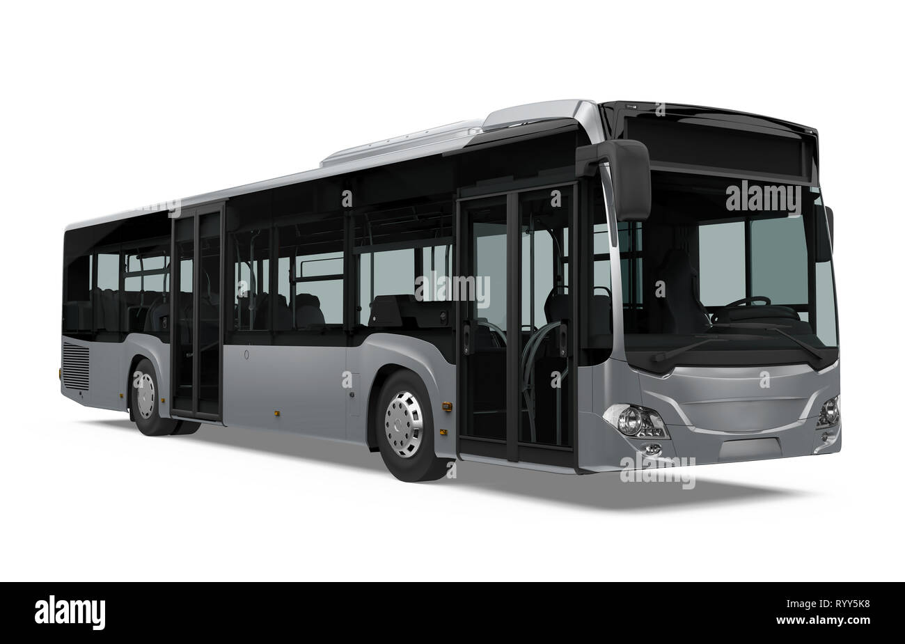 City Bus Isolated Stock Photo - Alamy