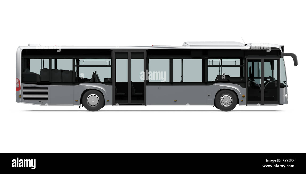 City Bus Isolated Stock Photo - Alamy