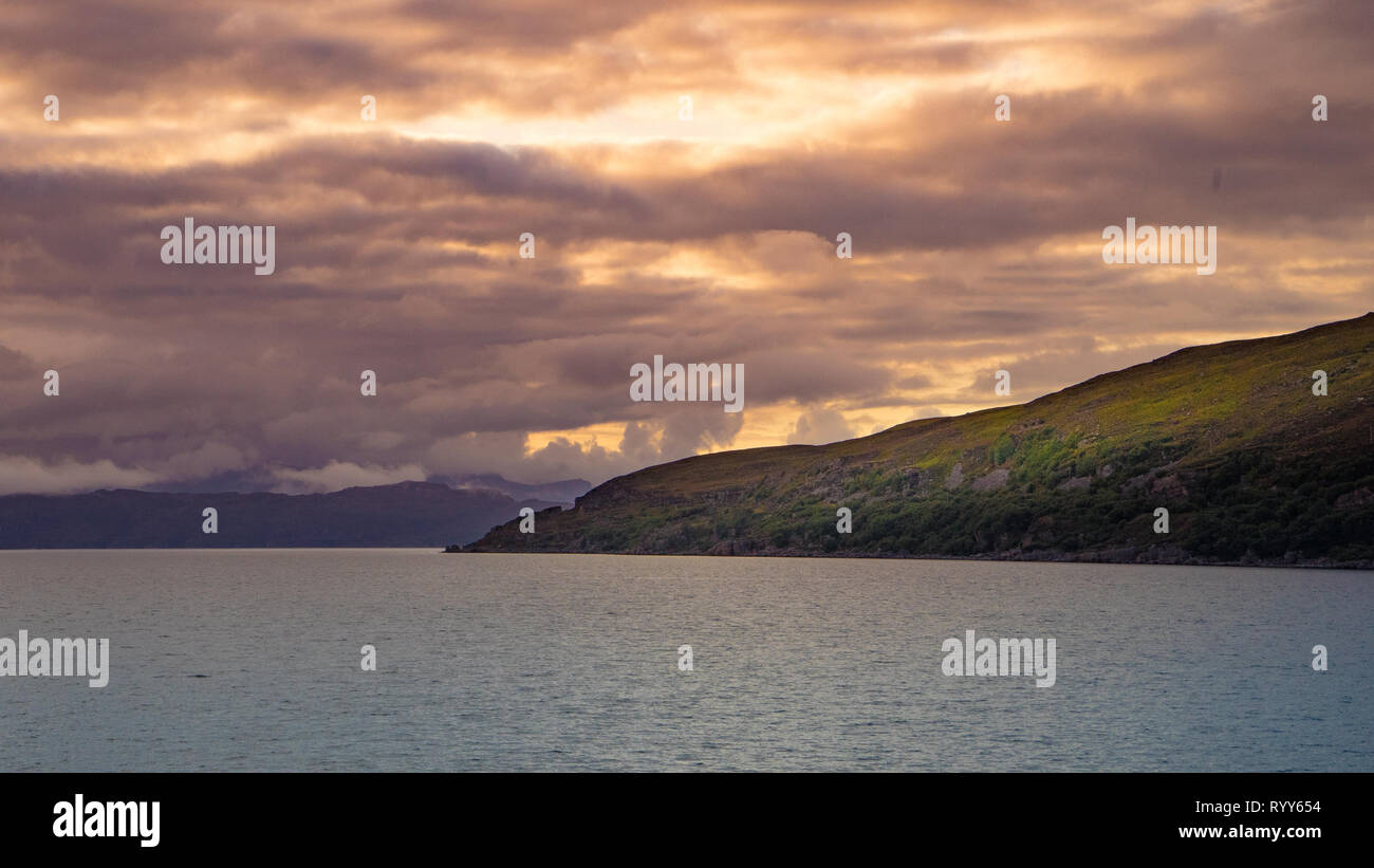 Sunset over Isle of Skye Stock Photo - Alamy