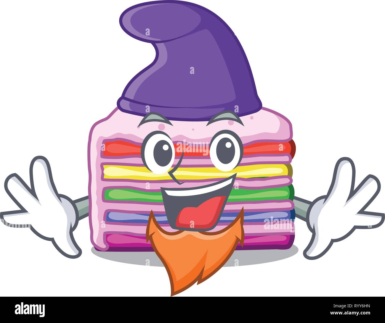Elf rainbow cake on plastic cartoon plate Stock Vector Image & Art - Alamy