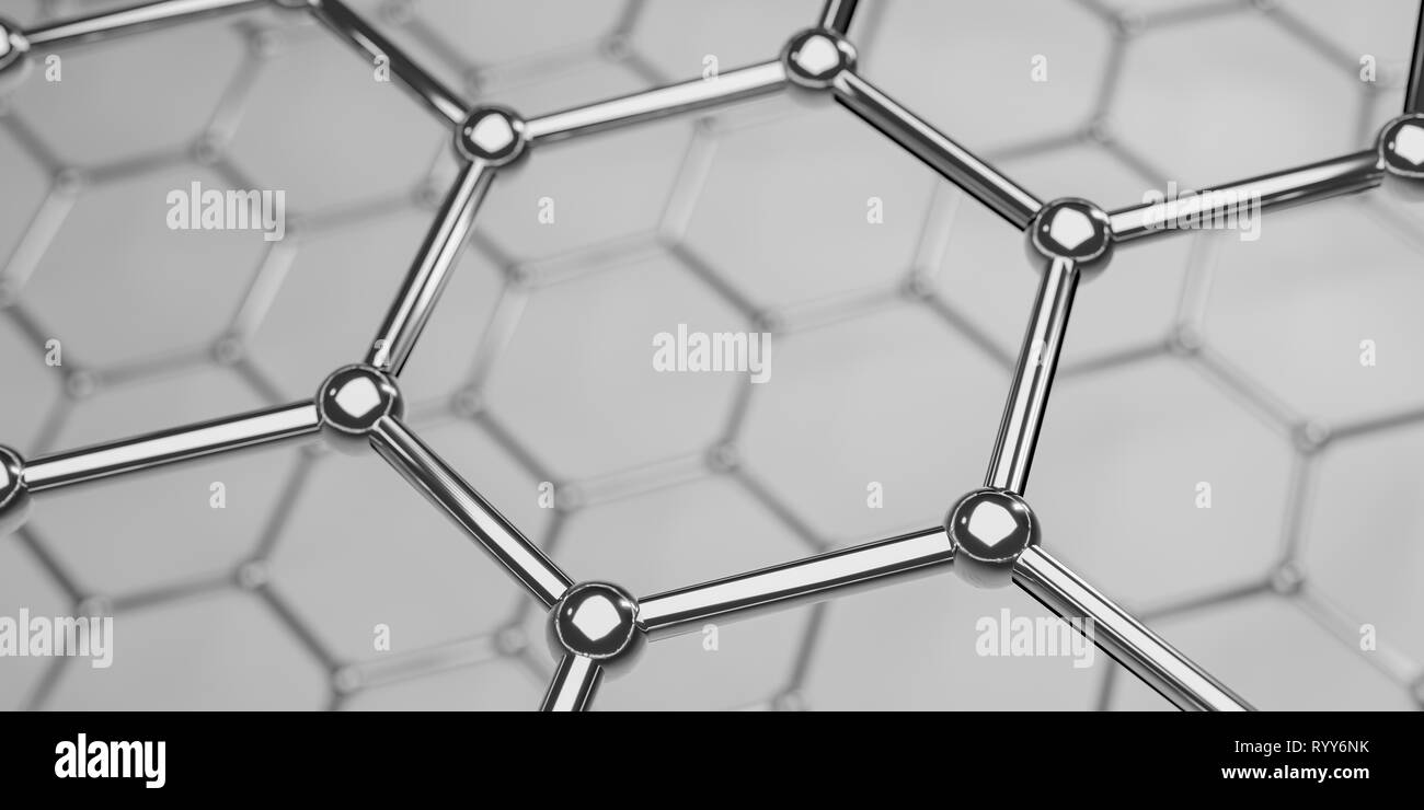 Molecular structure of graphene Black and White Stock Photos & Images ...