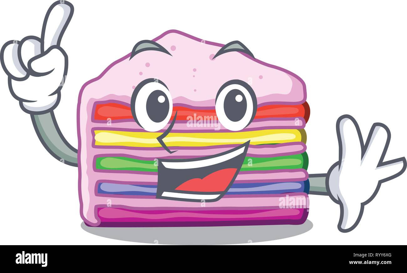 Finger rainbow cake in ice mascot cupboard Stock Vector Image & Art - Alamy