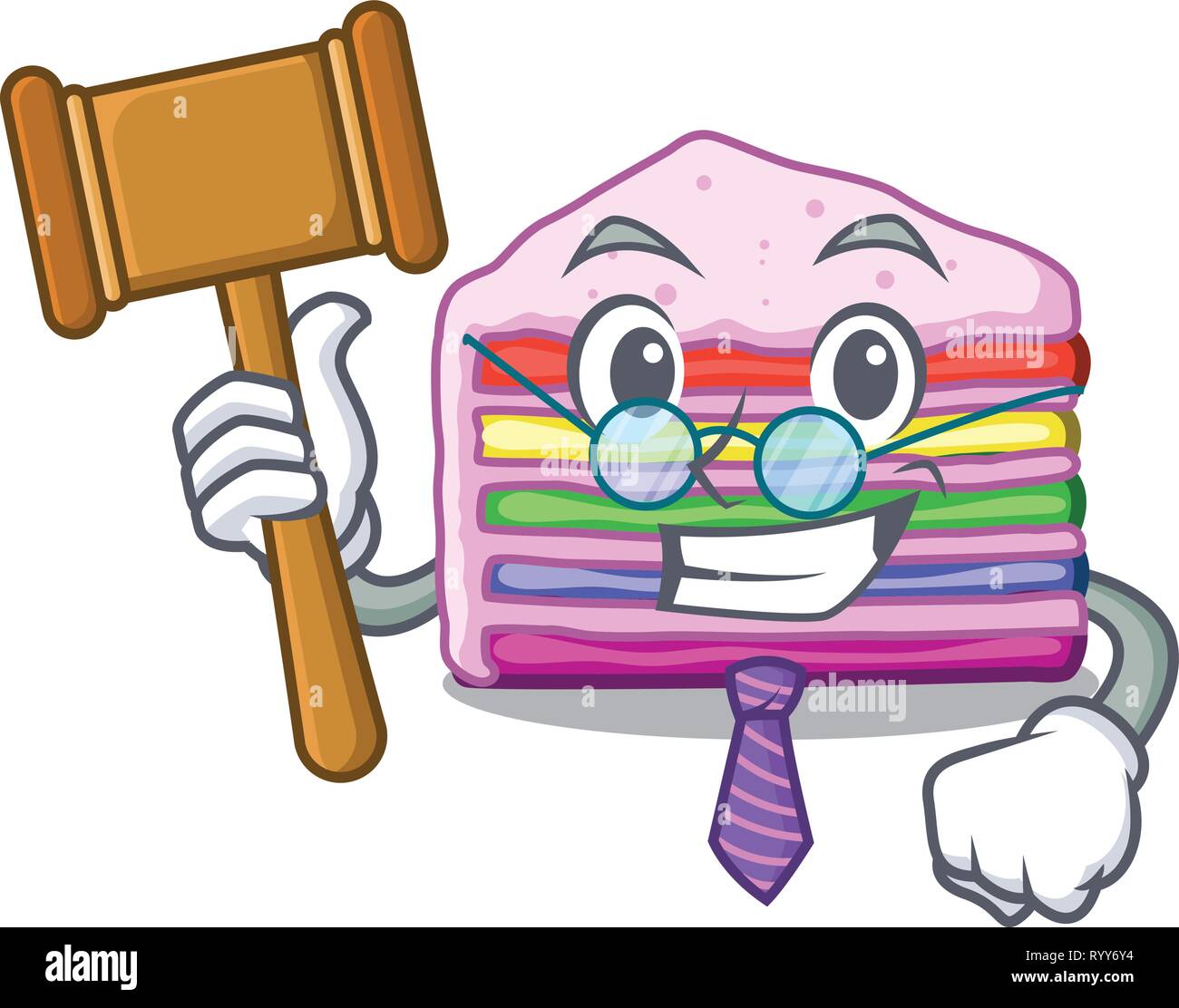 Judge rainbow cake in ice mascot cupboard Stock Vector Image & Art - Alamy