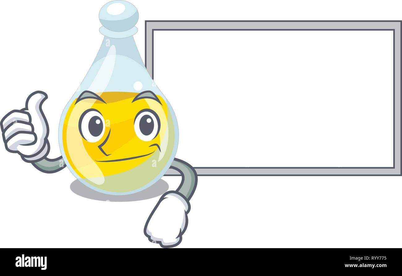 Thumbs up with board sesame oil in a cartoon bottle Stock Vector Image ...