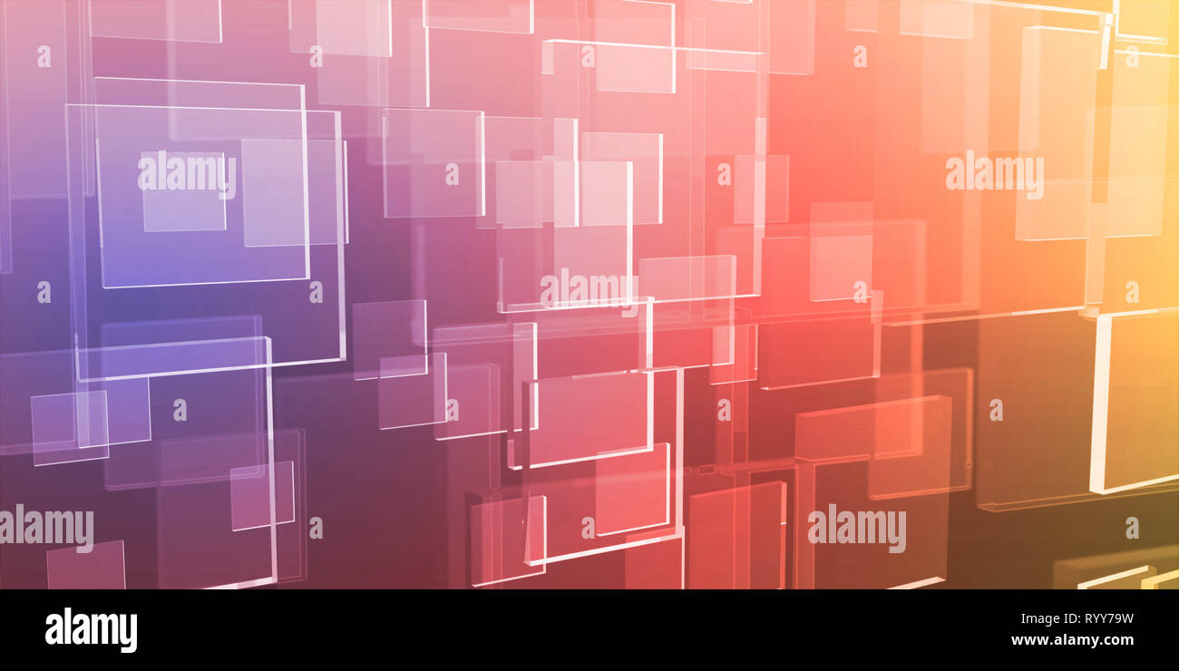 Smart Data Solutions with Virtual Network Concept Art Stock Photo - Alamy