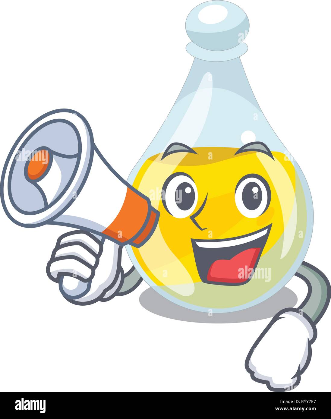 With megaphone sesame oil in a cartoon bottle Stock Vector Image & Art ...