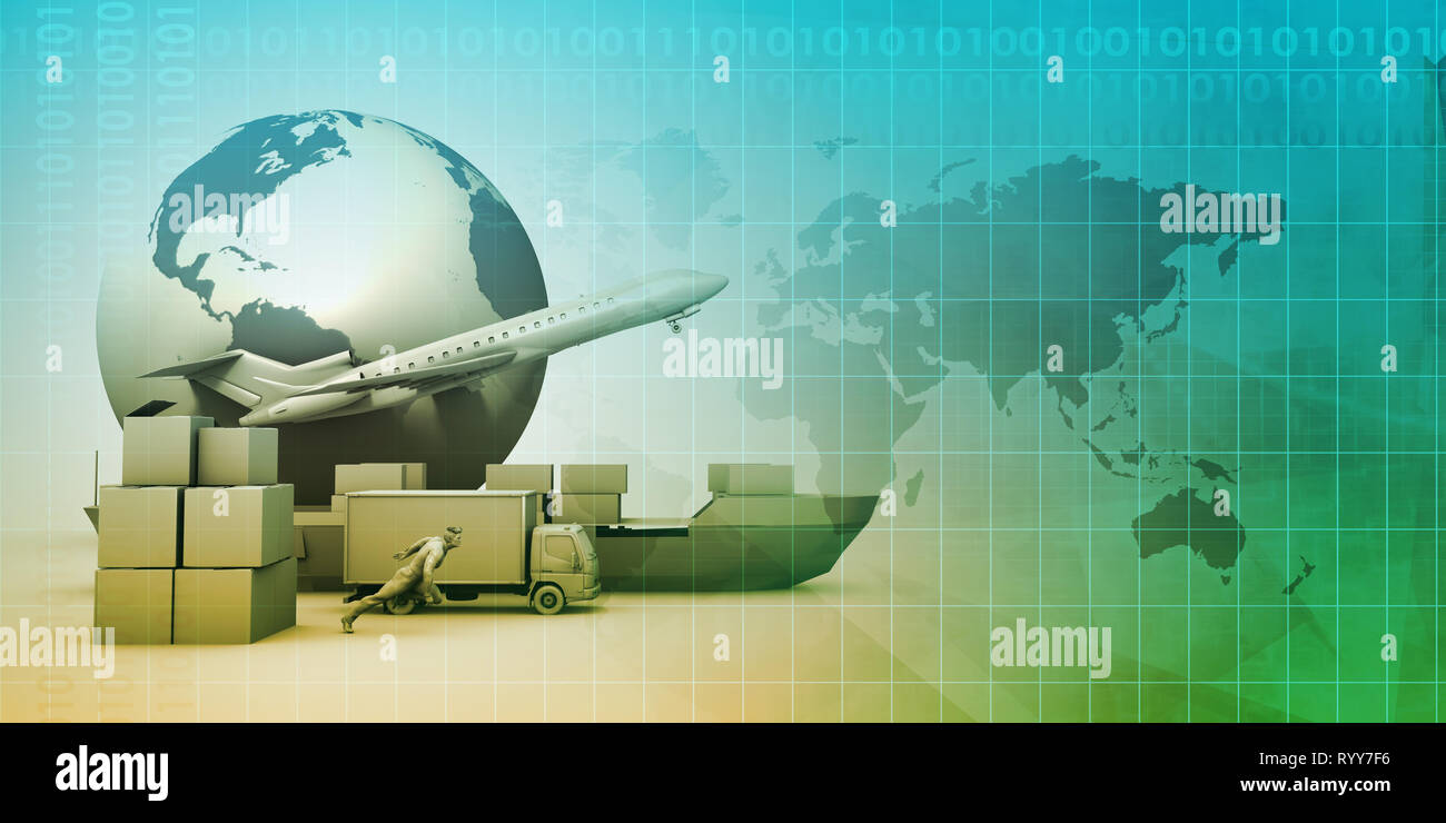 Global Distribution Network for Delivery and Transport Stock Photo - Alamy