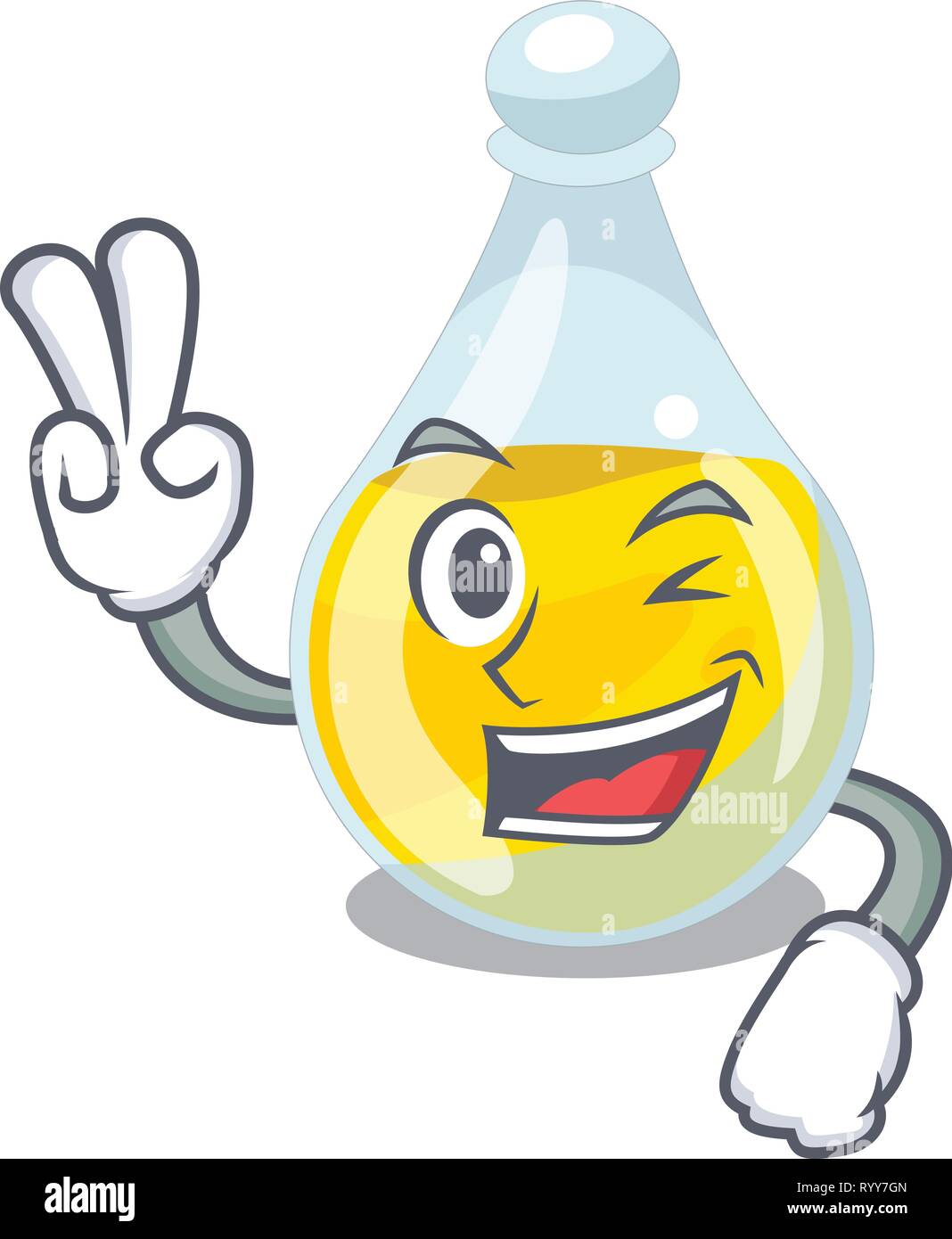 Two finger sesame oil isolated with the cartoon Stock Vector Image ...