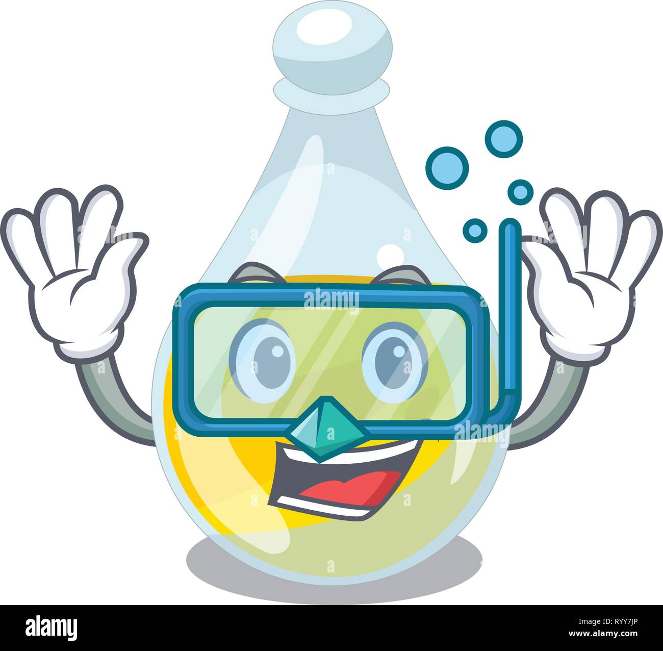 Diving sesame oil isolated with the cartoon Stock Vector Image & Art ...