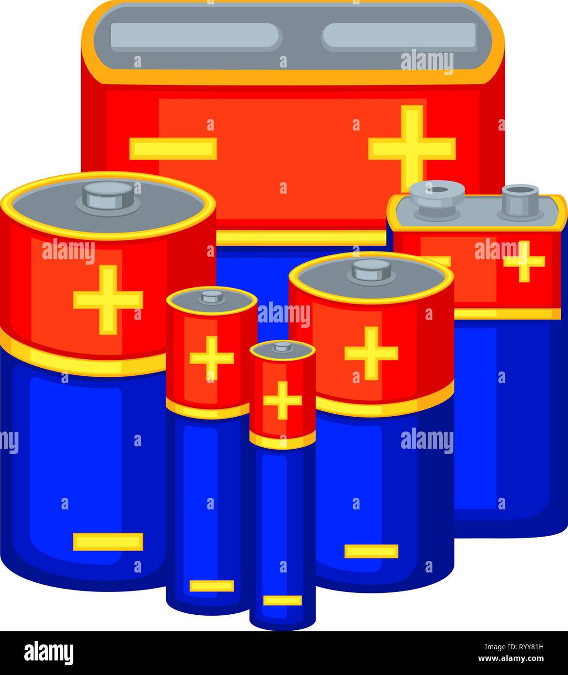 Battery accumulator charge gadget Stock Vector Images - Alamy