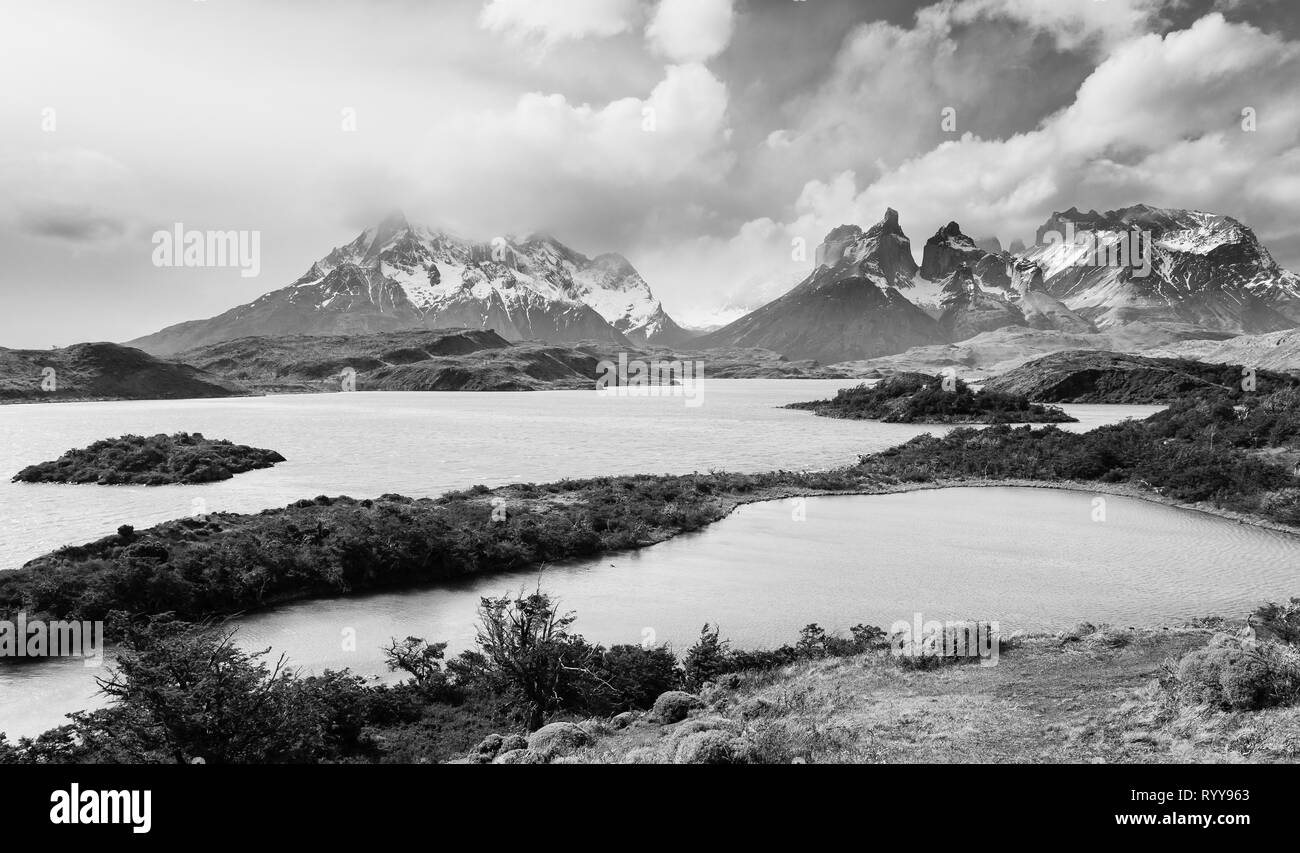 Chilean Patagonia landscape, Torres del Paine National Park, Chile ...