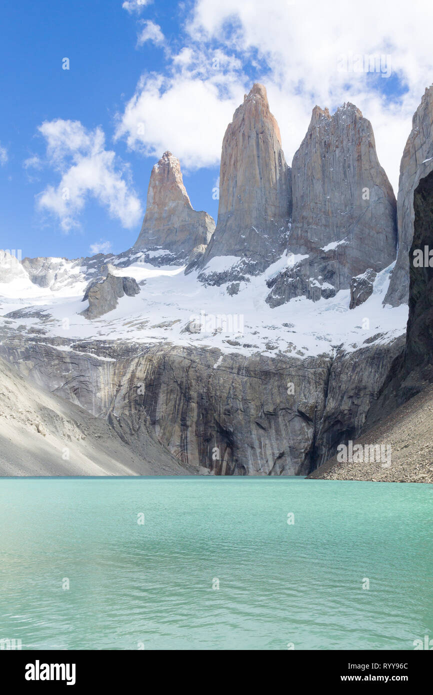 Base Las Torres viewpoint, Torres del Paine, Chile. Chilean Patagonia ...
