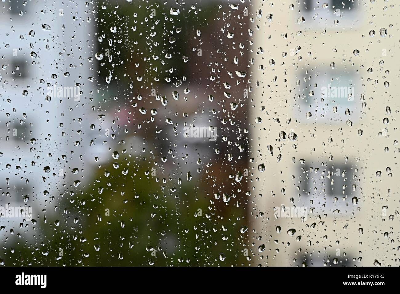 Window drops. Beautiful background for rain and bad weather Stock Photo ...