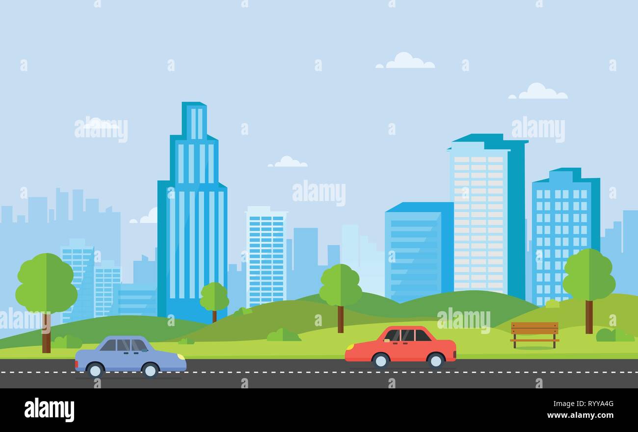 Amazing street view Stock Vector Images - Alamy