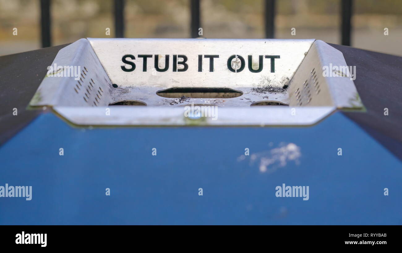 The top of the garbage can in the street of Belfast with the Stub it ...
