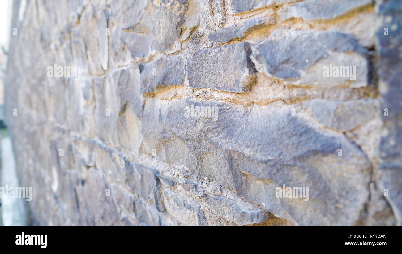 Closer look of the brick wall of a building in Belfast city Stock Photo ...