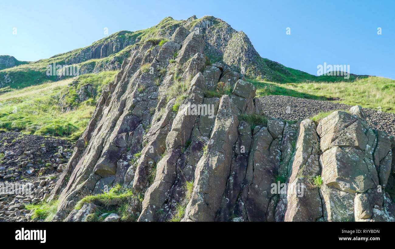 The big rock formation in Giants Causeway one of the many rock ...