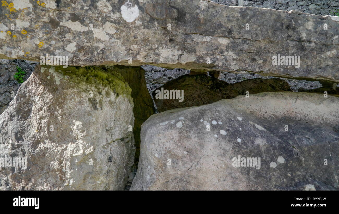Closer look of the inside of the stonehenge in the Carrowmore ...