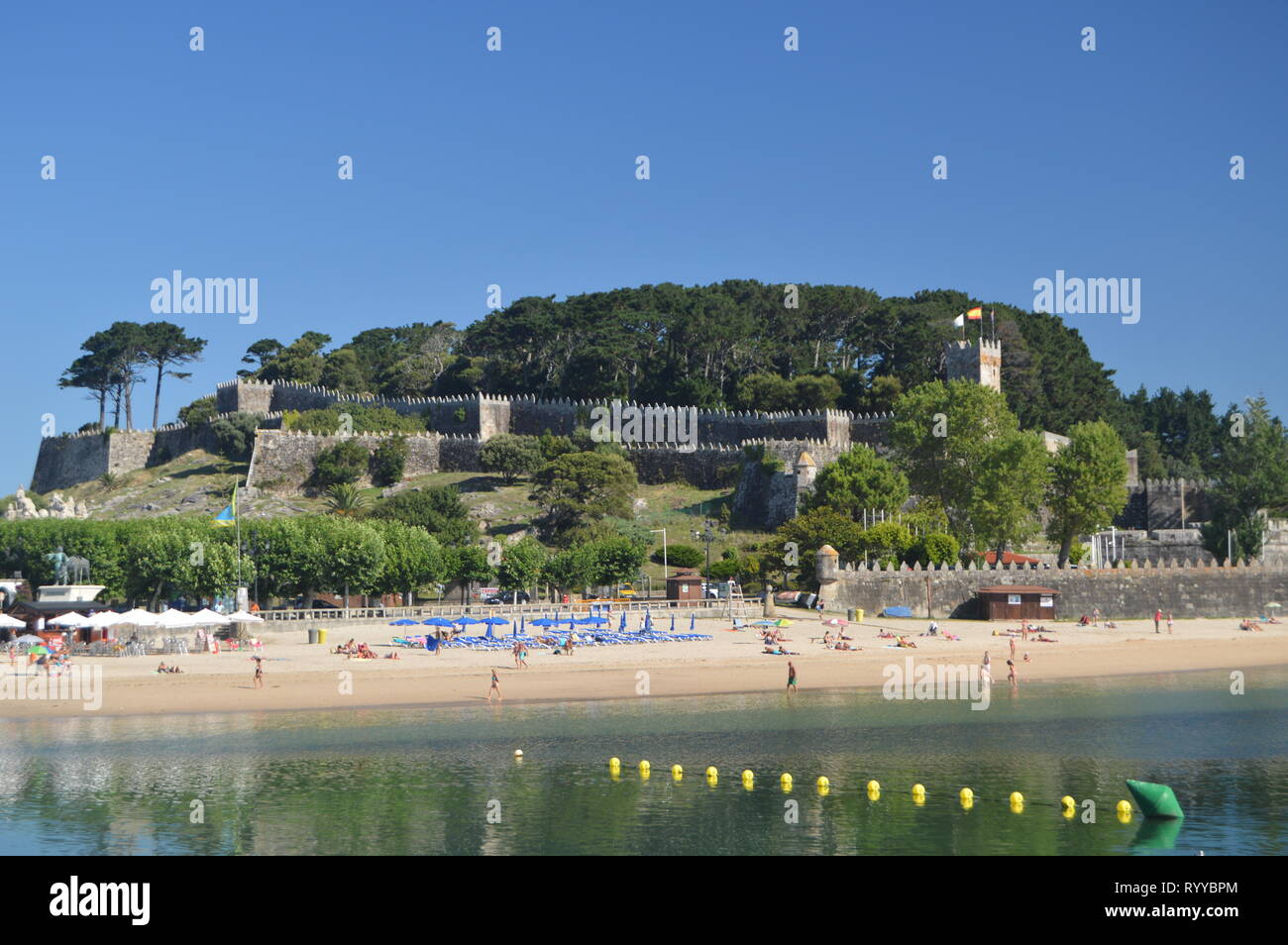 Marina With Monterreal Castle At The Background In Bayonne. Nature ...