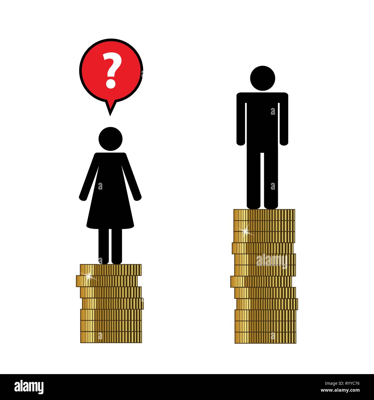 Woman savings unhappy Cut Out Stock Images & Pictures - Alamy