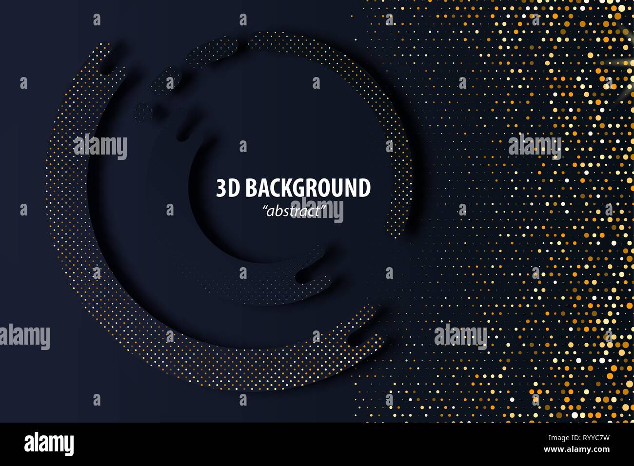 Dark black geometric background 3d paper cut Stock Vector Image & Art ...