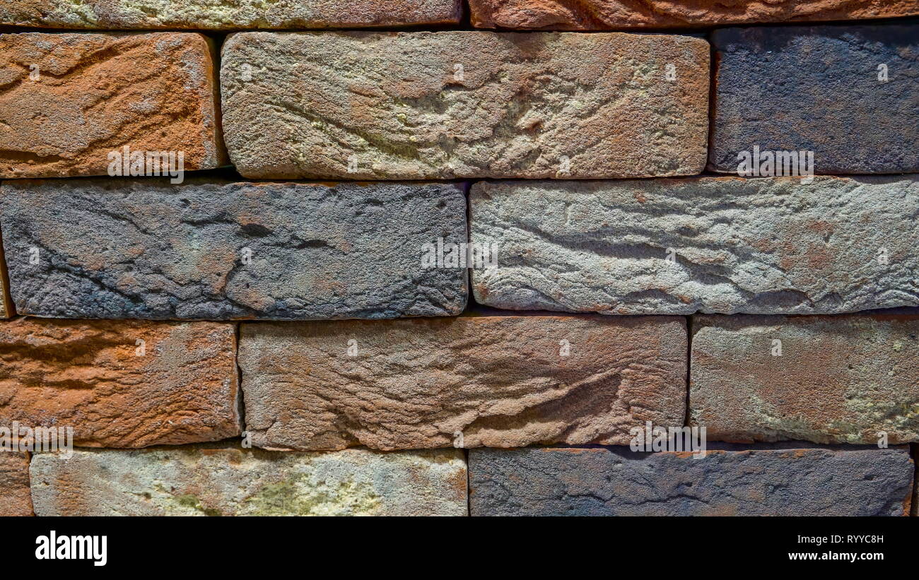 Piles of different colored big bricks in the store these bricks are to ...